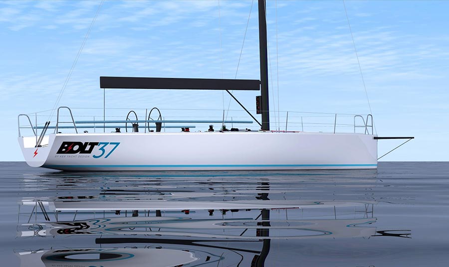 Jefa rudder & steering on the Bolt 37