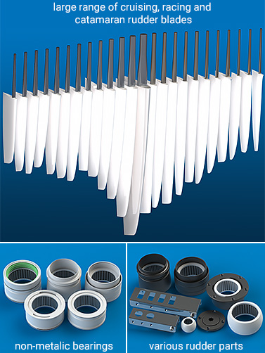 Jefa rudder and steering systems