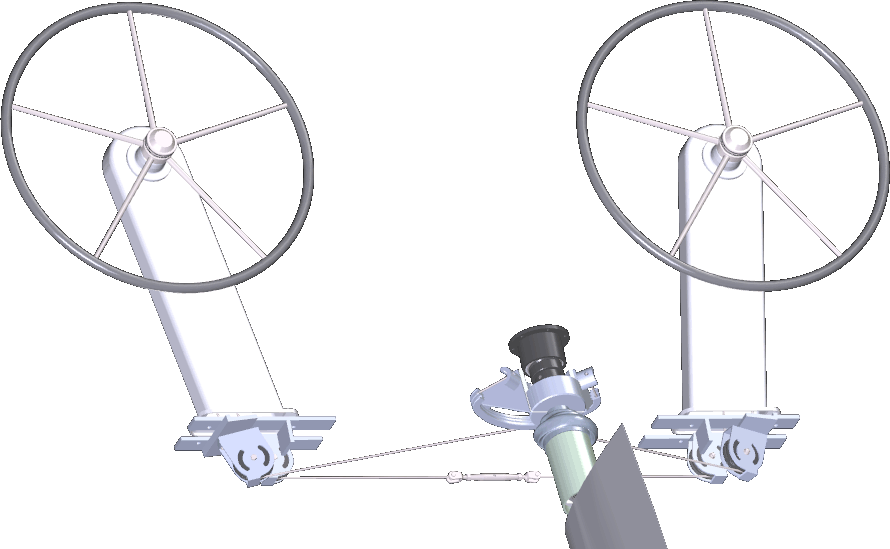 Examples of wheel steered boats