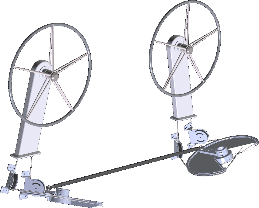 Examples of wheel steered boats