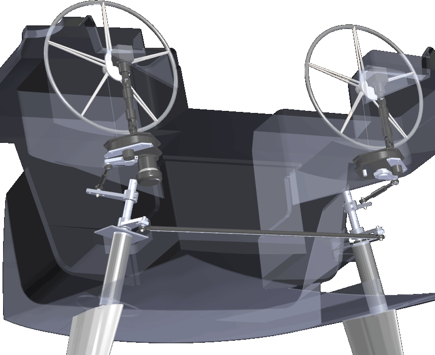 Examples of wheel steered boats