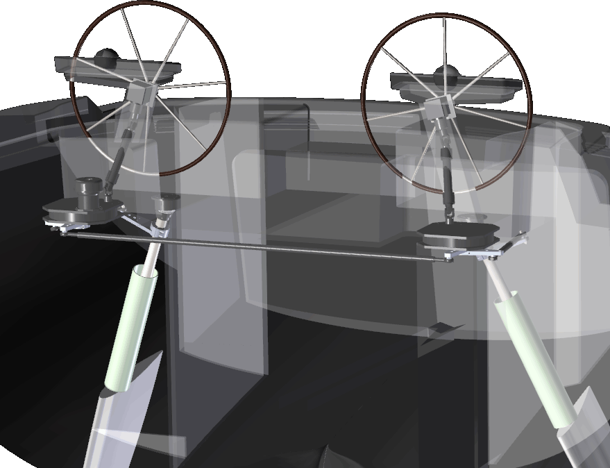 Examples of wheel steered boats