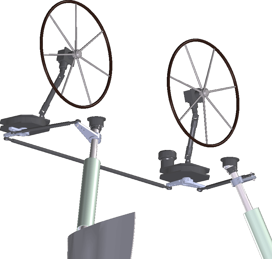Examples of wheel steered boats