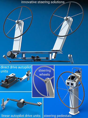 Jefa rudder and steering systems